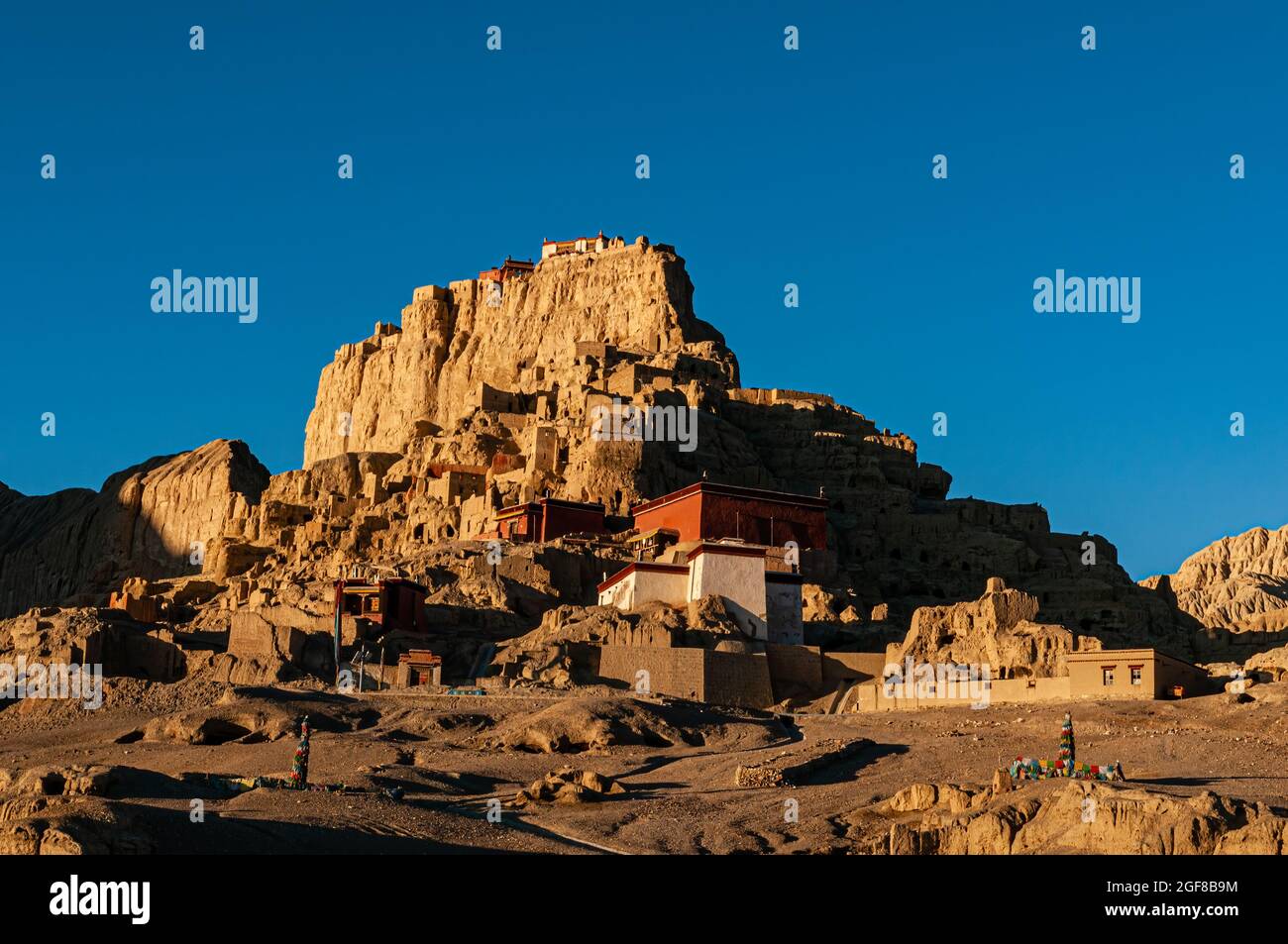 The ruins of the ancient capital of Guge kingdom in Tibet Stock Photo ...