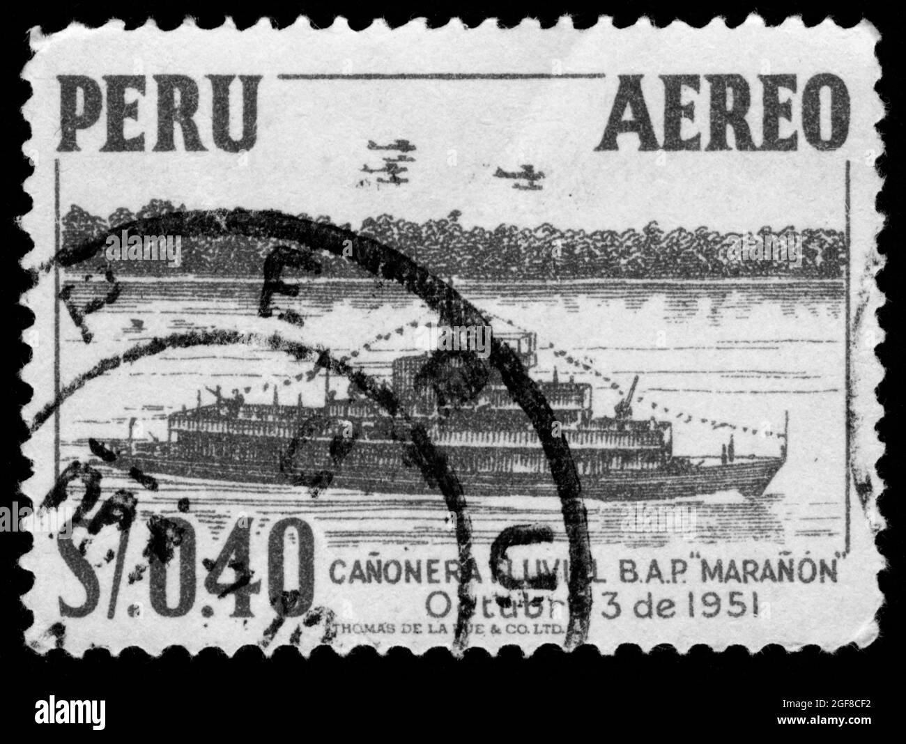 Peru stamp Black and White Stock Photos & Images - Alamy