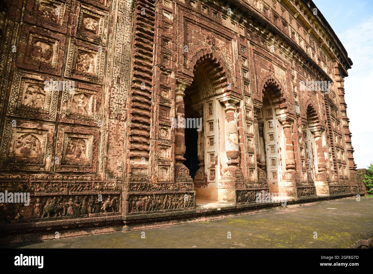 Southern facade of the Radhashyam Temple built by Malla ruler Chaitanya ...