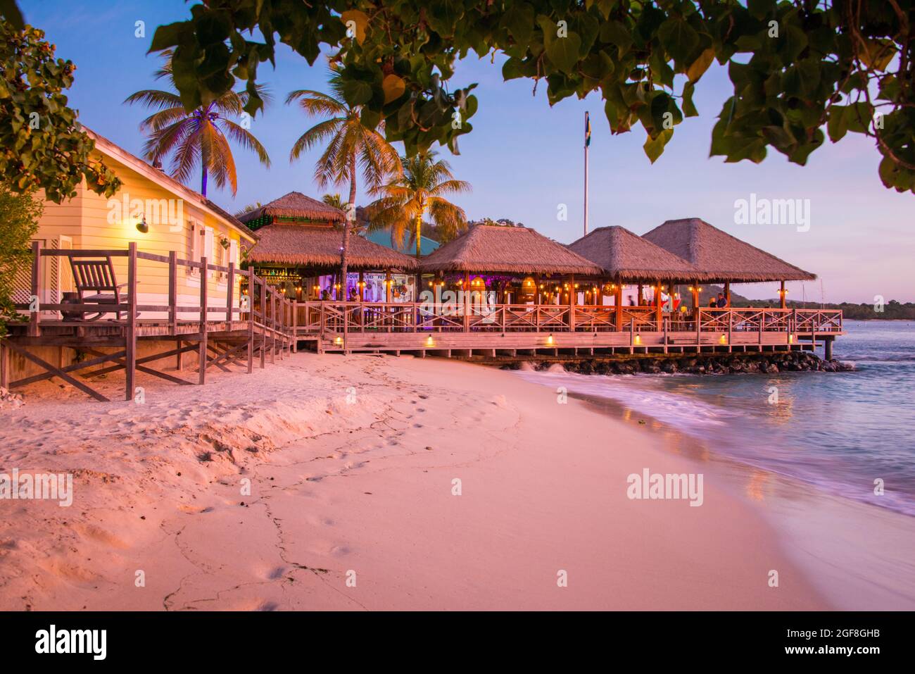 basils bar mustique Stock Photo - Alamy