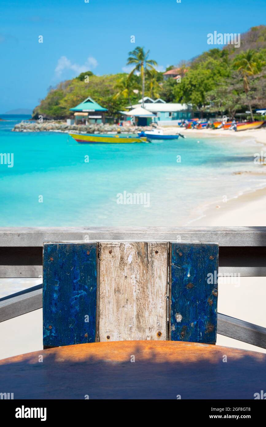 fishermans village from basils bar mustique Stock Photo - Alamy