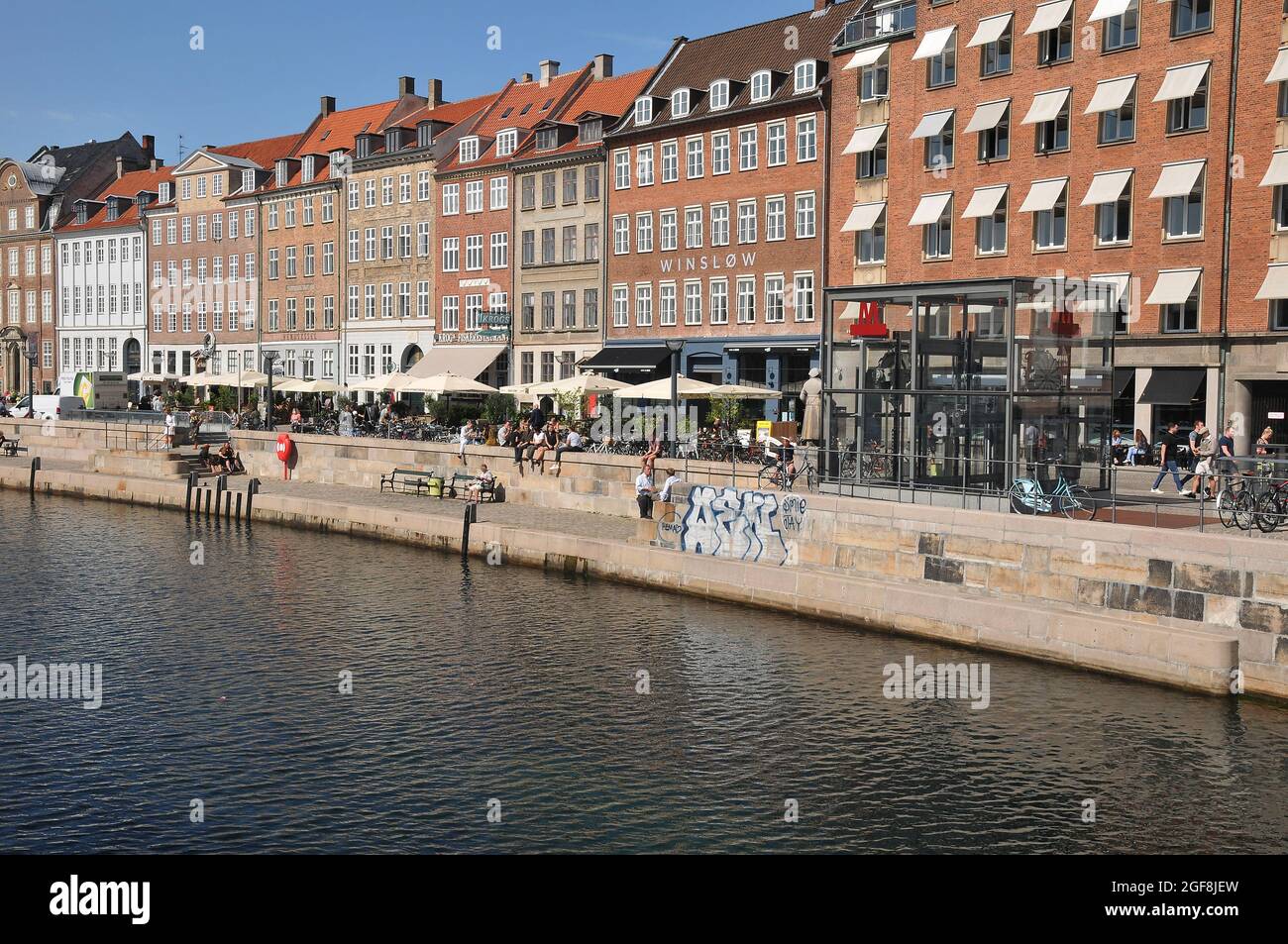 Copenhagen, Denmark., 24 August 2021, /People enjoy sun shine summer ...