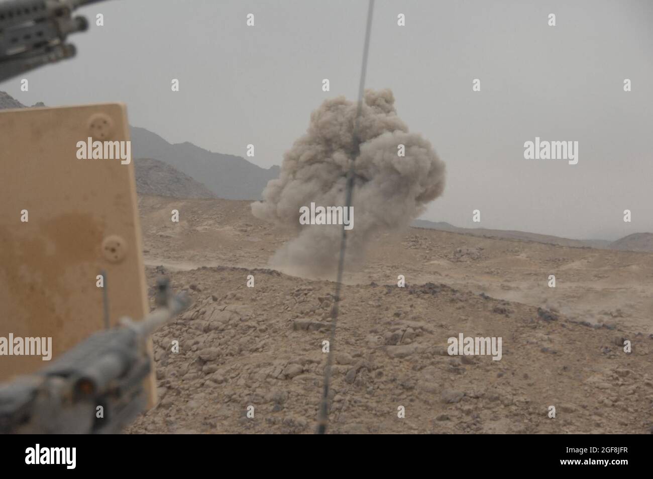 Afghan national army and coalition forces return fire during an ...