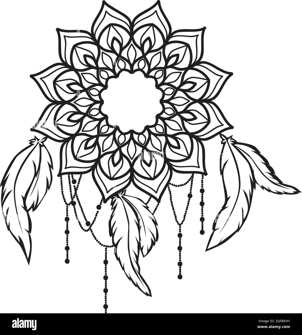 mandala dream catcher Stock Vector Image & Art - Alamy