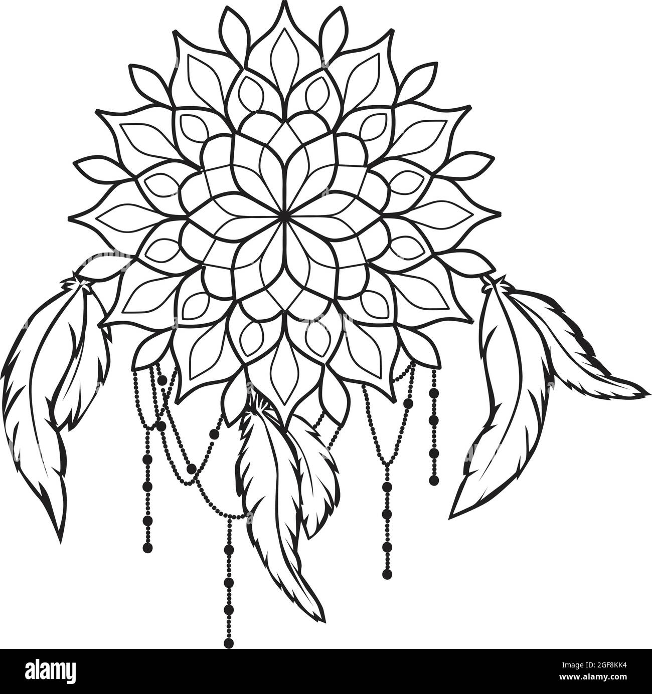 mandala dream catcher Stock Vector Image & Art - Alamy