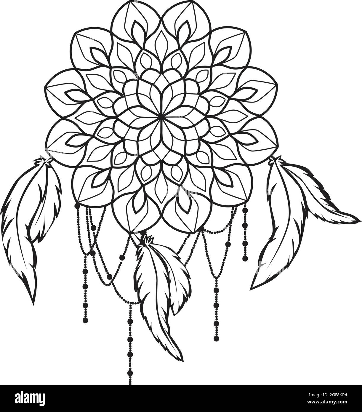 mandala dream catcher Stock Vector Image & Art - Alamy