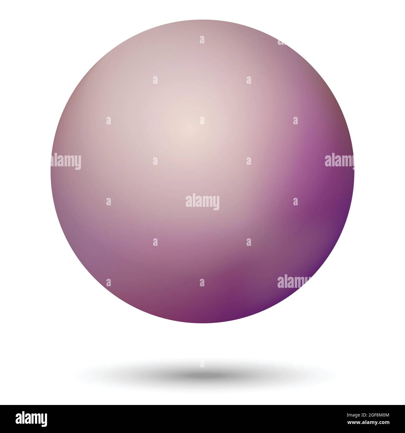 Glass purple ball or precious pearl. Glossy realistic ball, 3D abstract ...