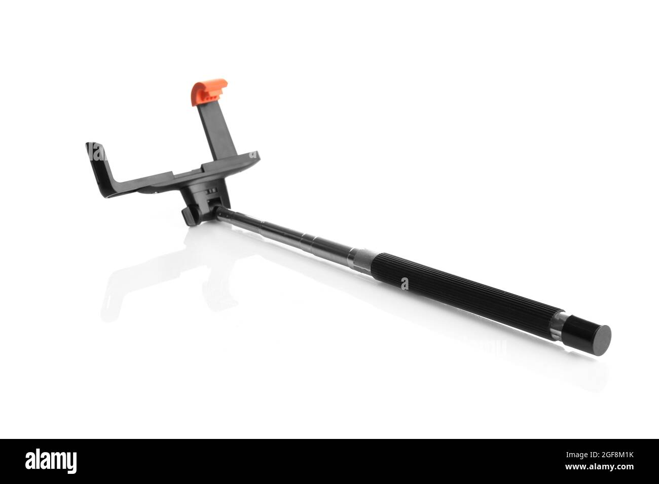 Stick for making photo with mobile phone, isolated on white Stock Photo ...