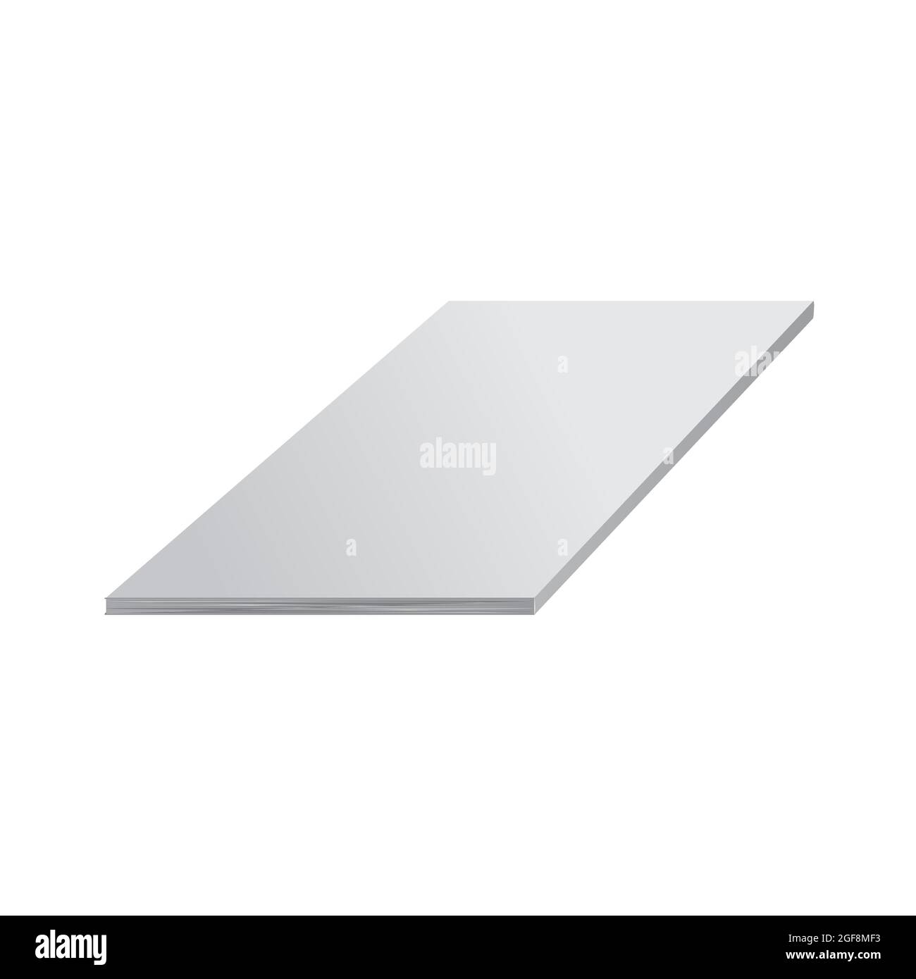 Blank empty magazine journal or book cover with 3d perspective view ...