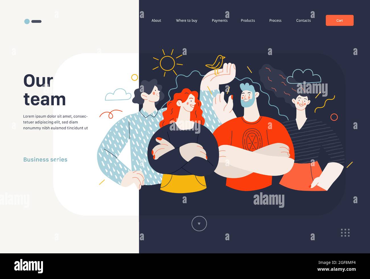 Header group of people hi-res stock photography and images - Alamy