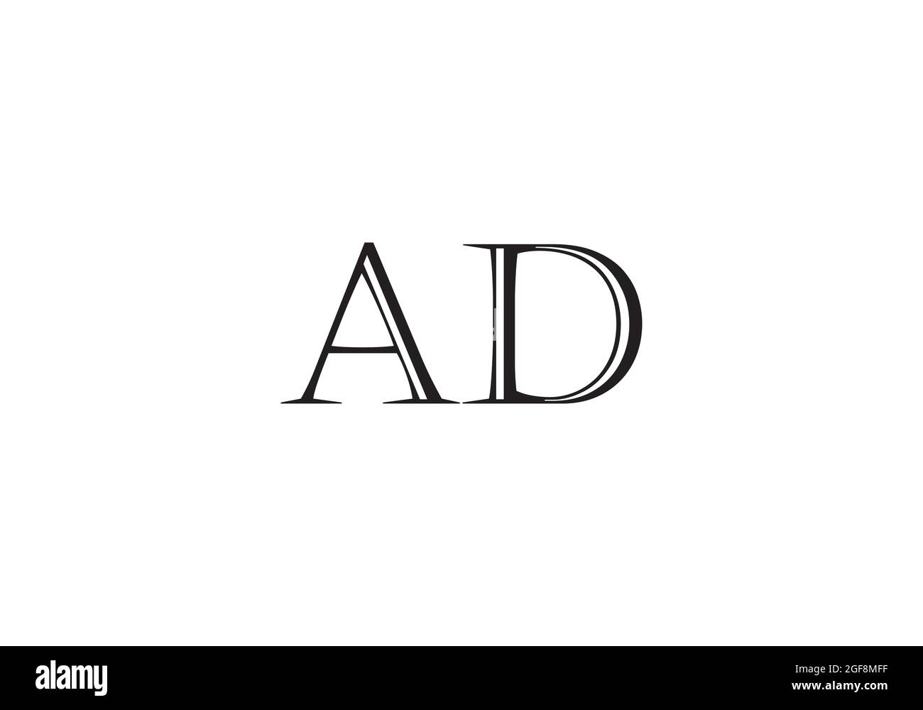 Letter AD creative modern logo design vector image Stock Vector Image ...