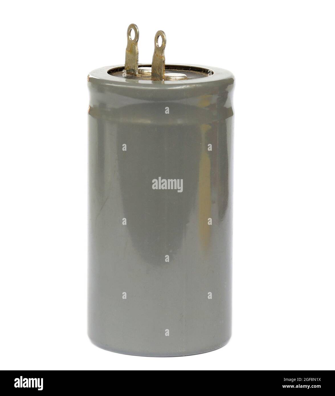 Power capacitor on the white background Stock Photo - Alamy