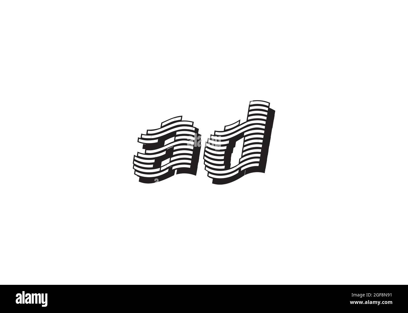 Letter AD creative modern logo design vector image Stock Vector Image ...