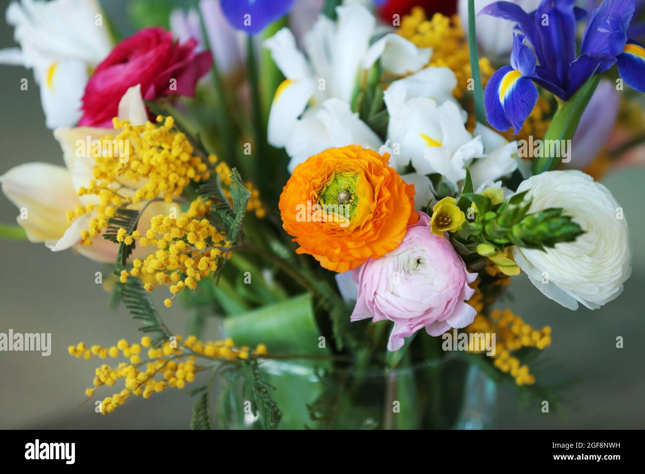 A bouquet of fresh flowers, close up Stock Photo - Alamy