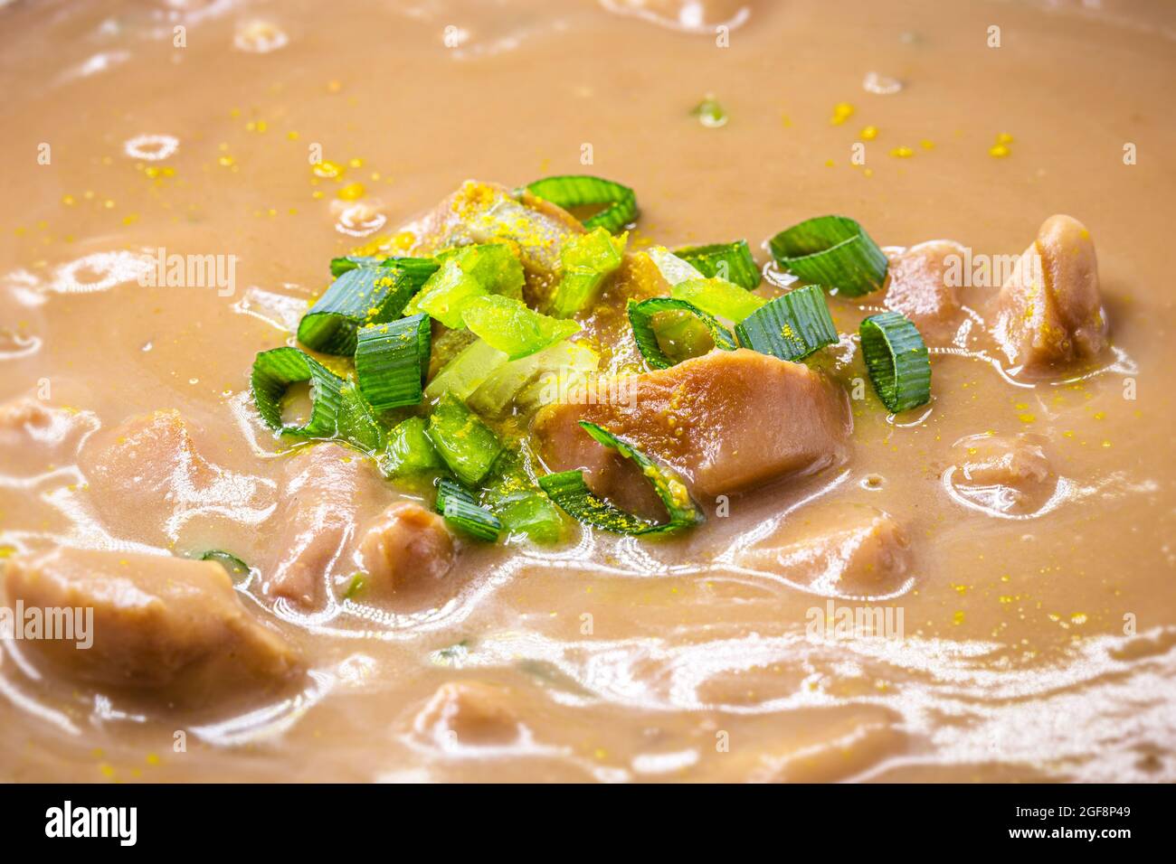 Brazilian bean broth, typical soup with vegetables and meat Stock Photo ...