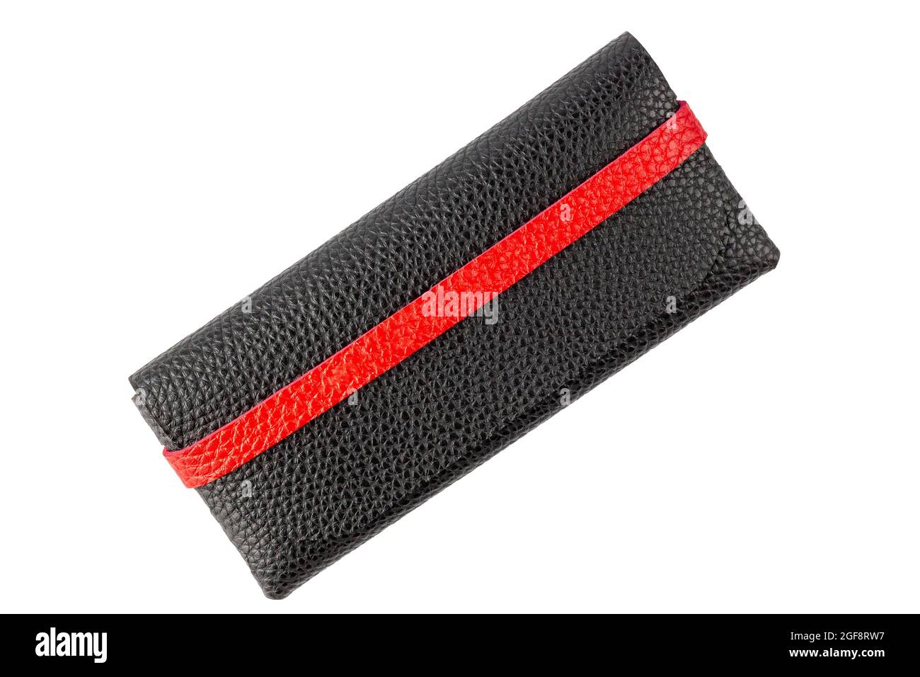 Black wallet isolate on a white background. Leather wallet white ...