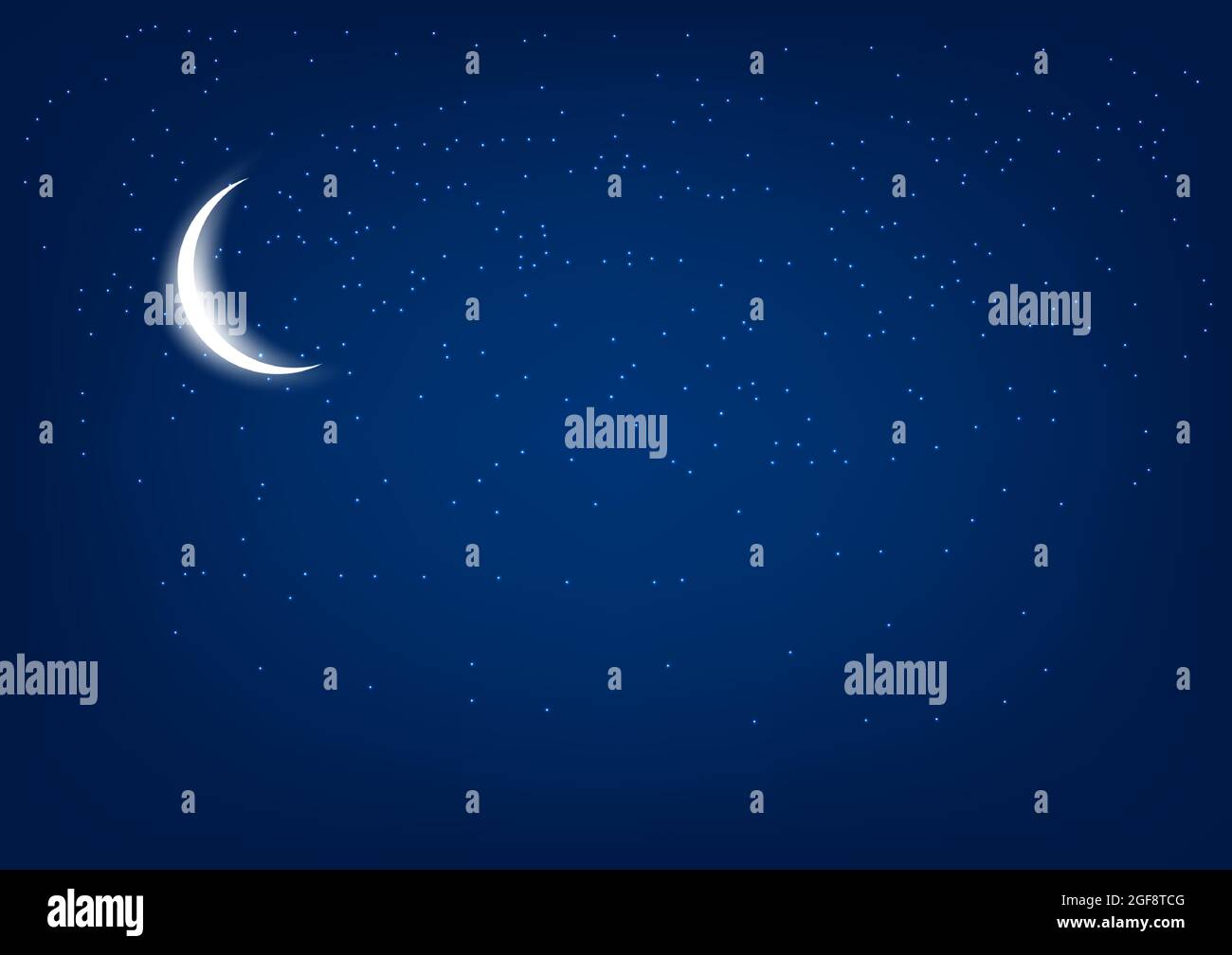 Moon on the sky at night time graphics design vector illustration Stock ...