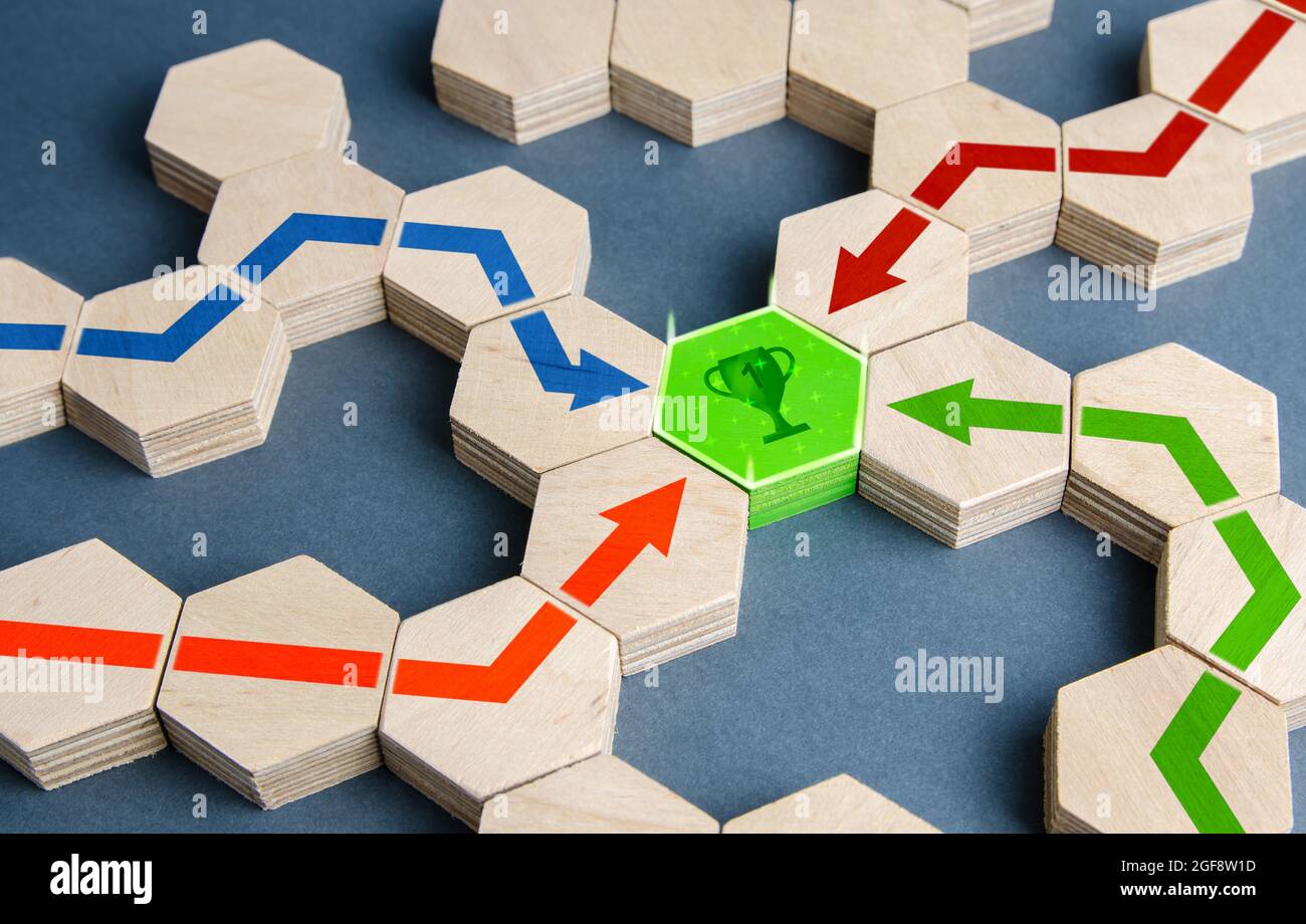 Arrows aiming for the goal. Competition and rivalry concept. Be the ...