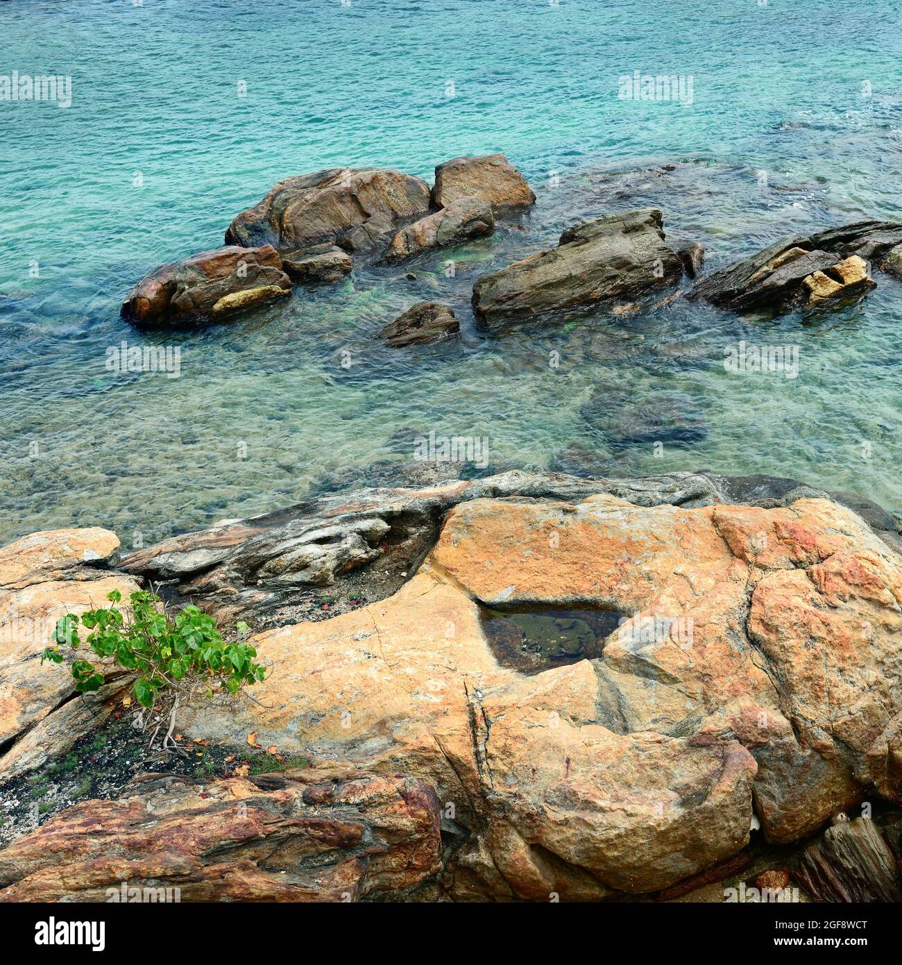 Beautiful stones in the ocean Stock Photo - Alamy