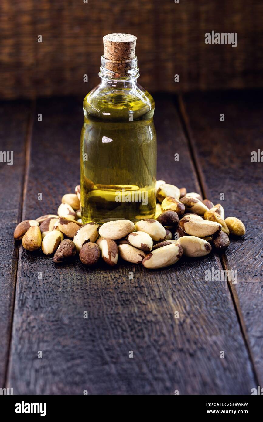 Brazil nut oil, originally from the Amazon, Brazilian almond Stock ...