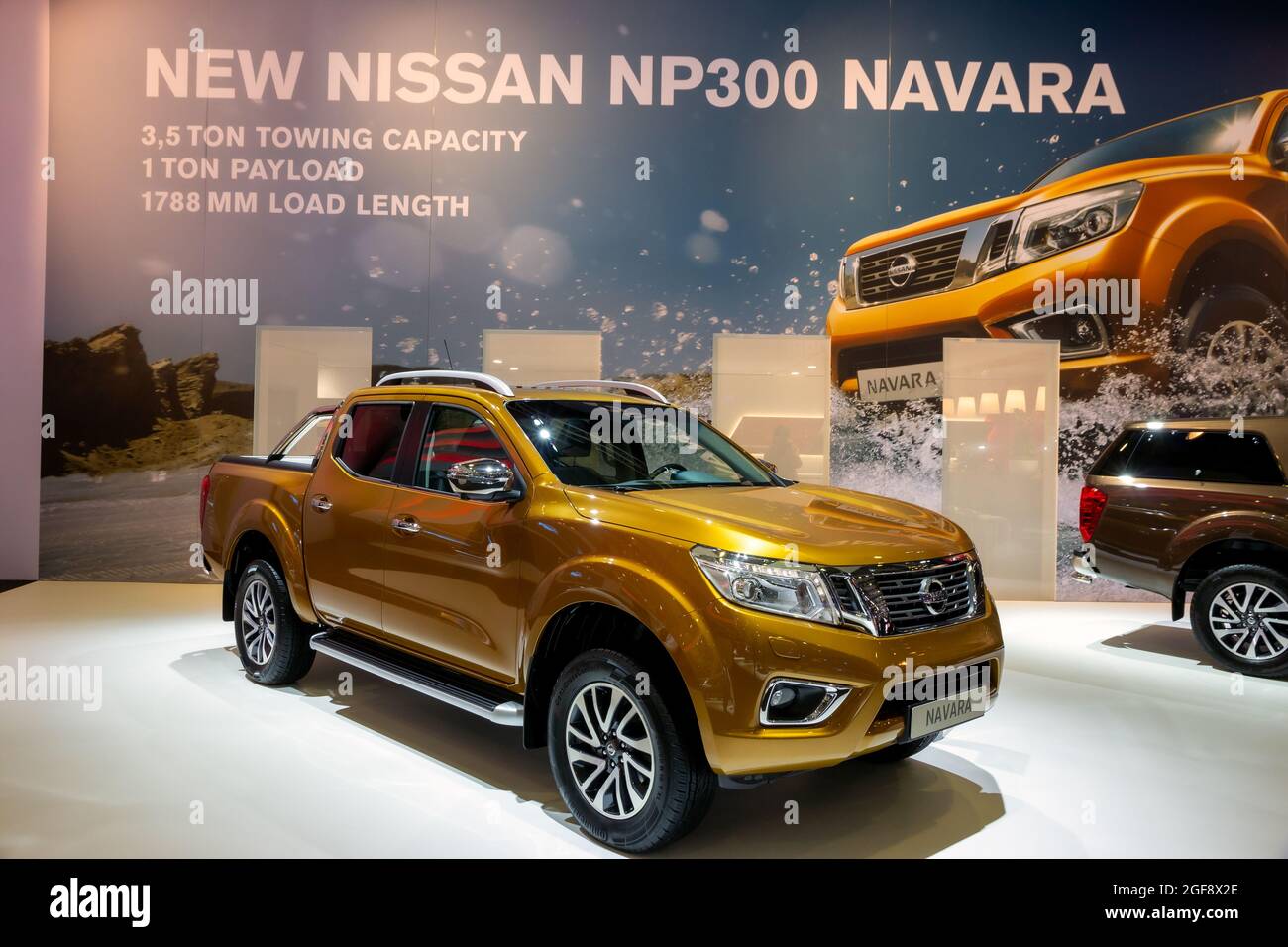Nissan Navara NP300 pickup truck showcased at the Brussels Expo ...
