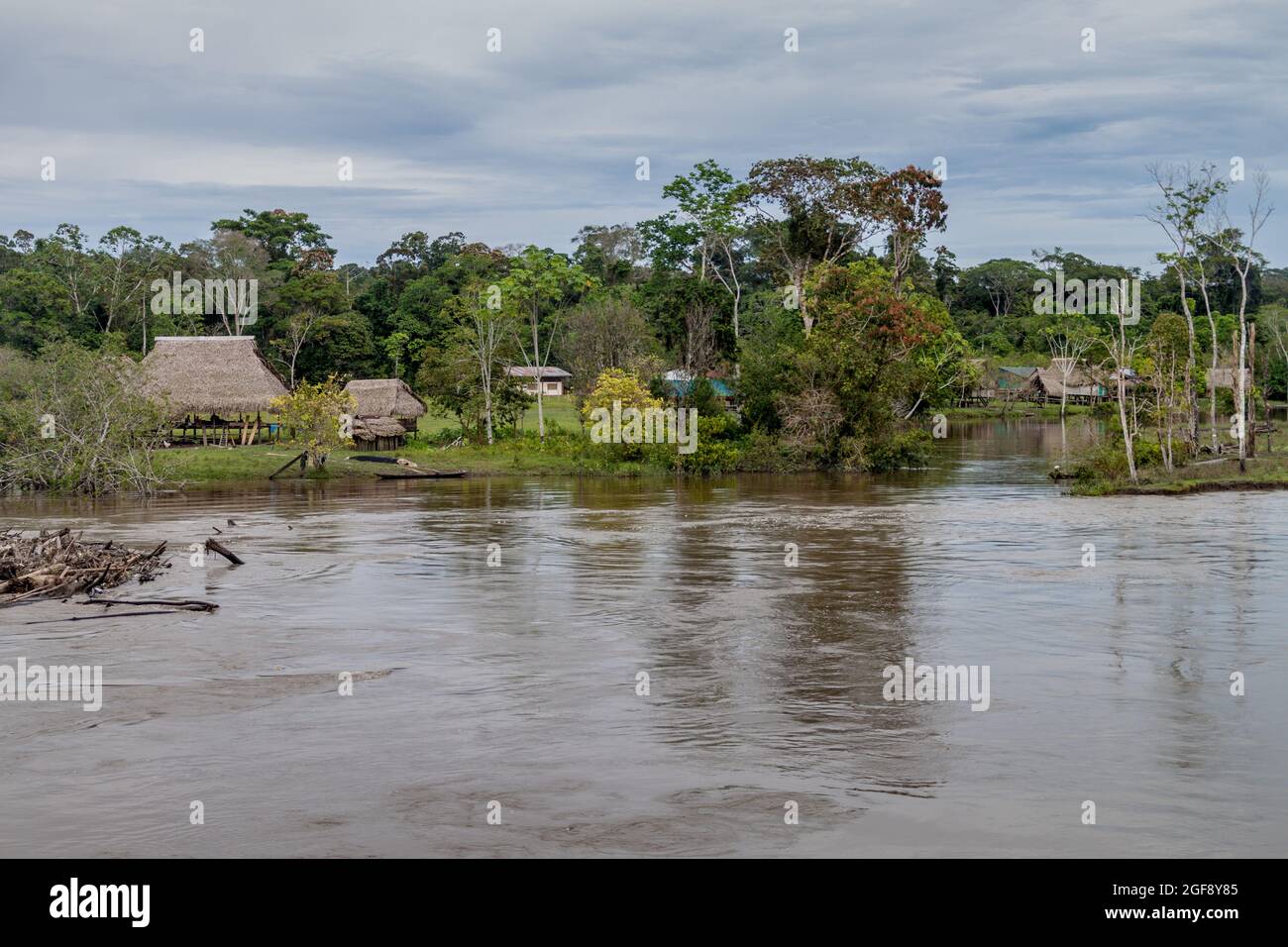 Small village in a peruvian jungle Stock Photo - Alamy