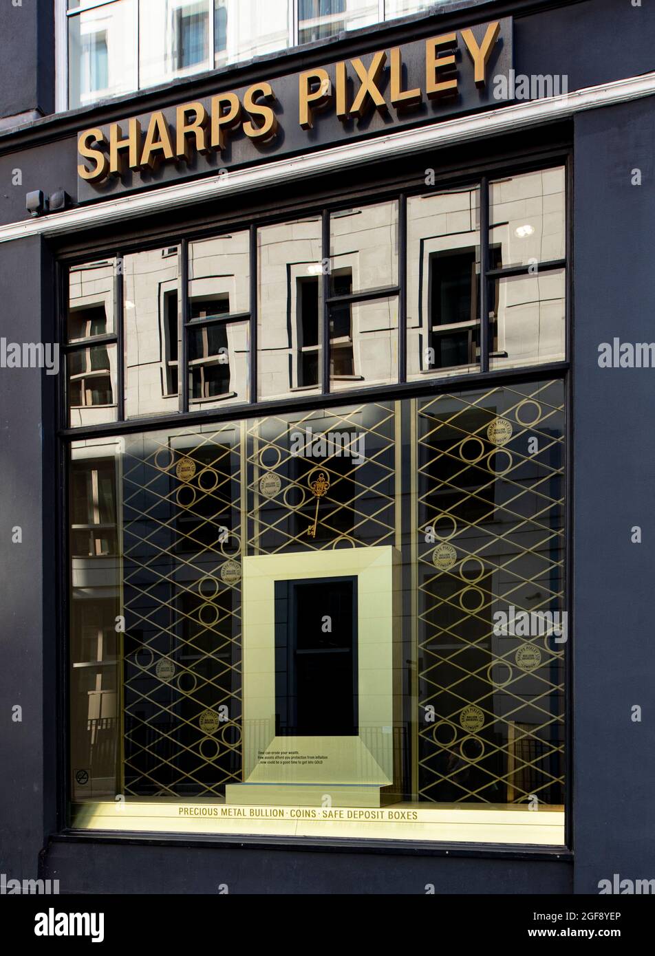 The frontage of Sharps Pixley, gold and silver bullion brokers and depository in St James's St ...