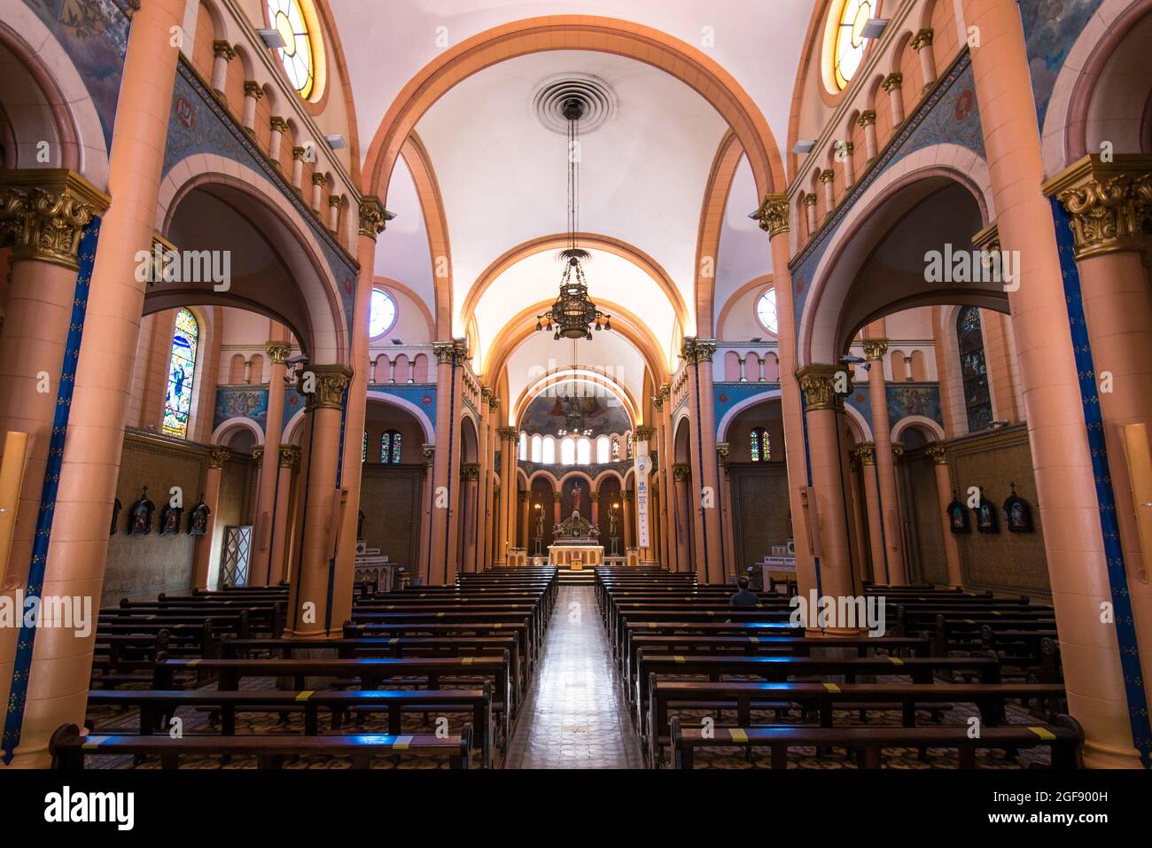 Rio de Janeiro, Brazil - January 30, 2021: Interior of the catholic ...