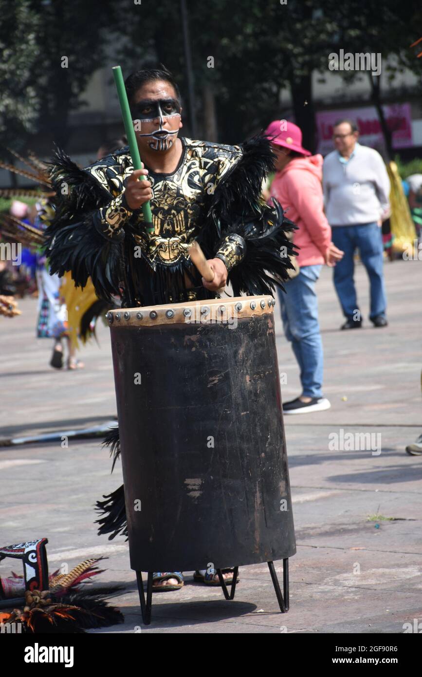 An indigenous drummer Stock Photo - Alamy