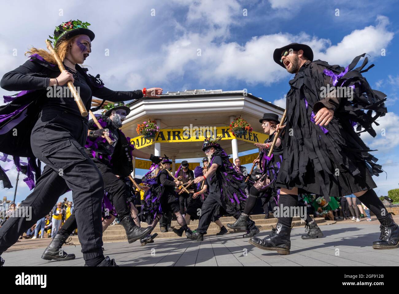 Black Swan Border Morris at Broadstairs Folk Week, August 2021 Stock ...