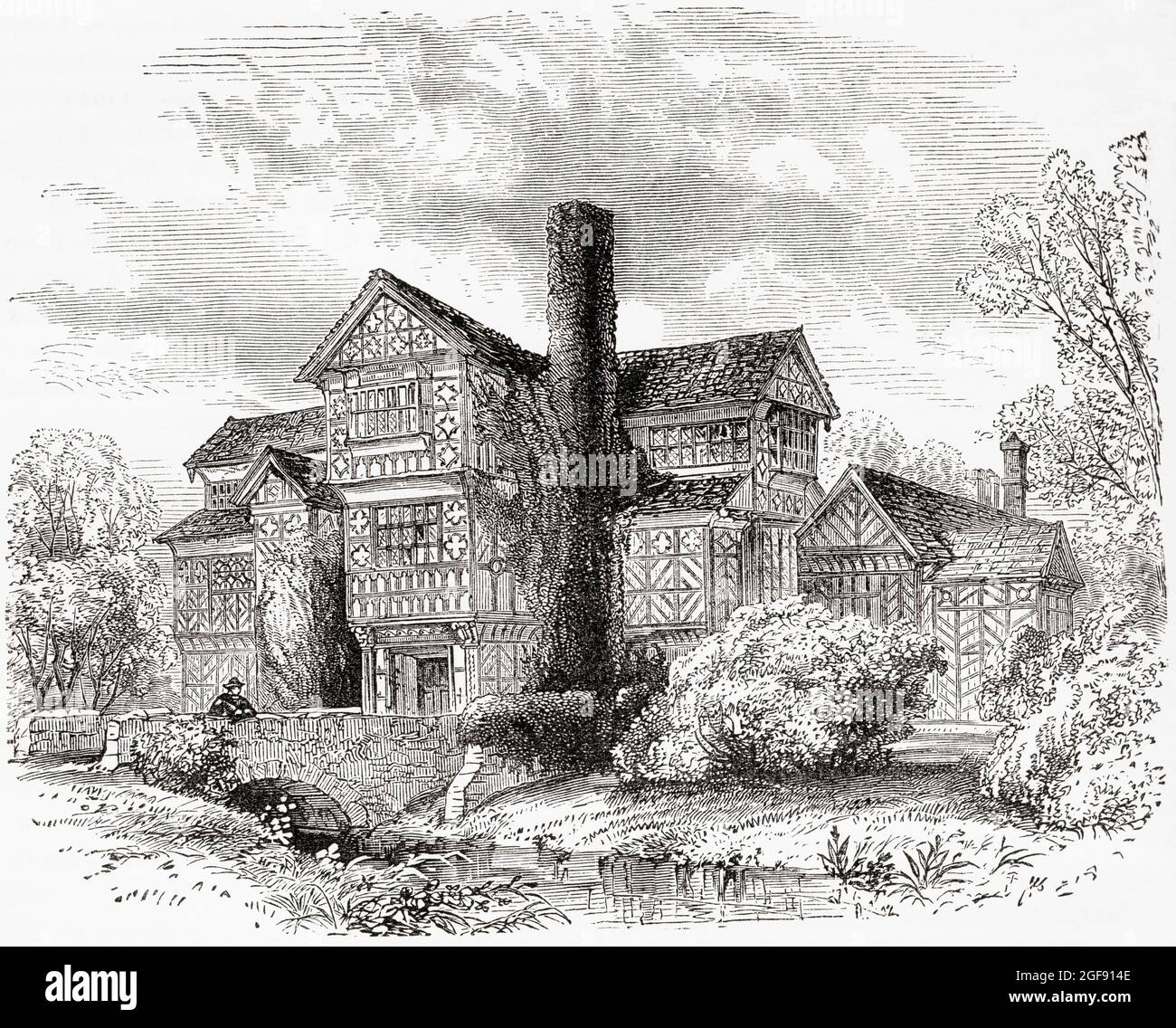 Little Moreton Hall, aka Old Moreton Hall, Congleton, Cheshire, England ...