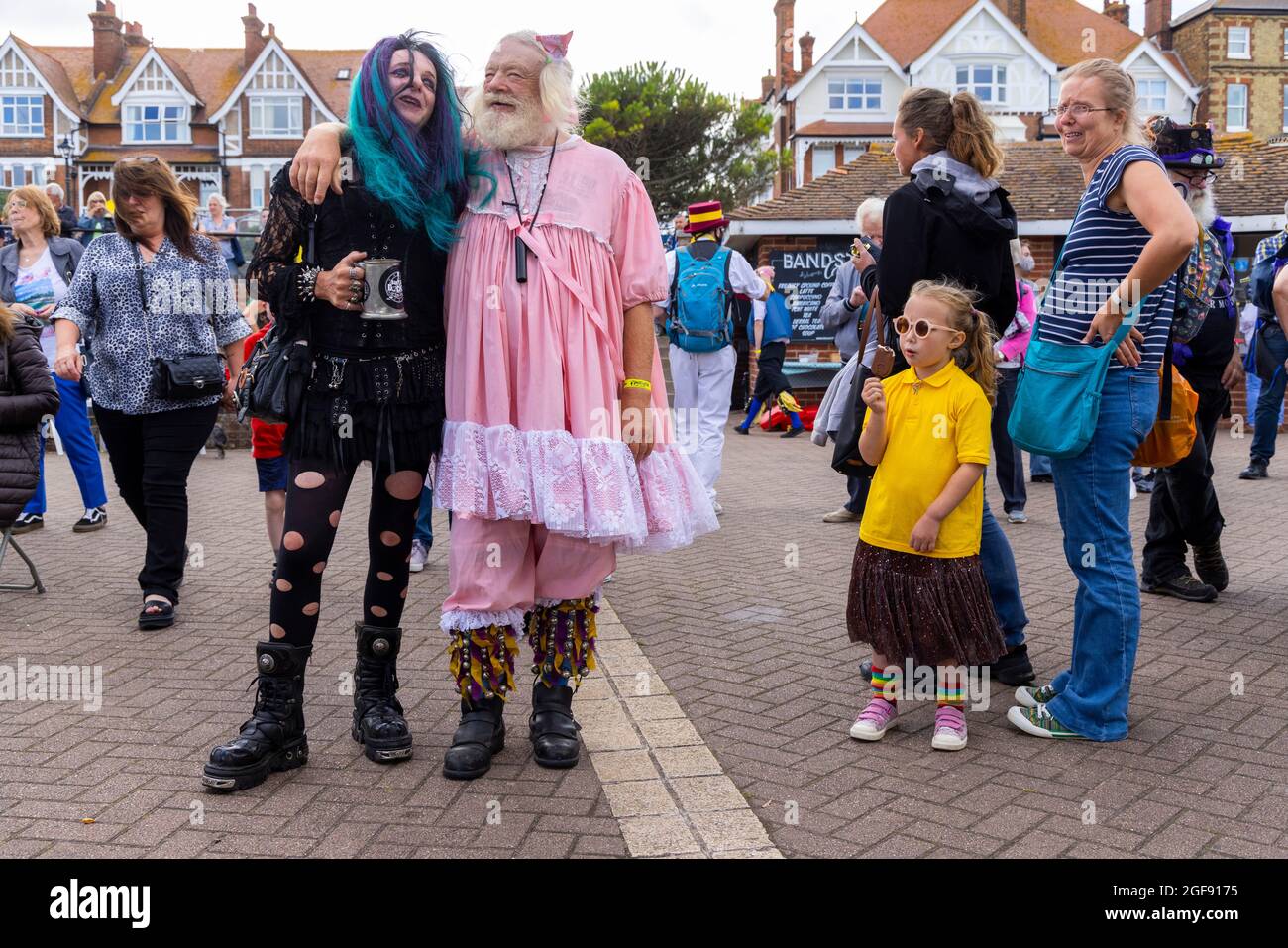 Trinity Morris clog dance group organiser in his baby girl costume with ...