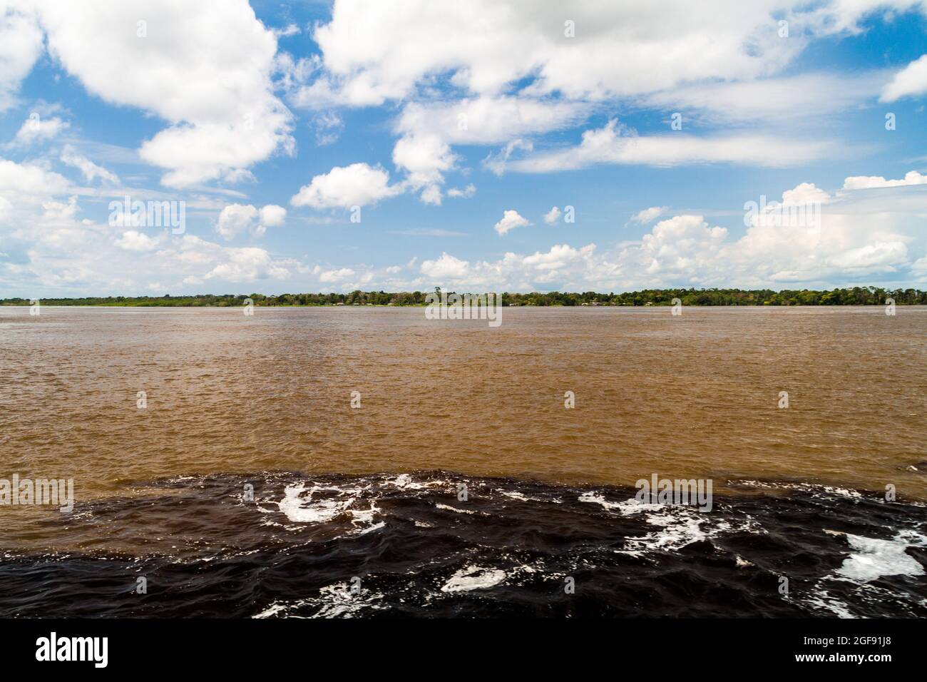 The Meeting of Waters (Encontro das Aguas) is the confluence between ...