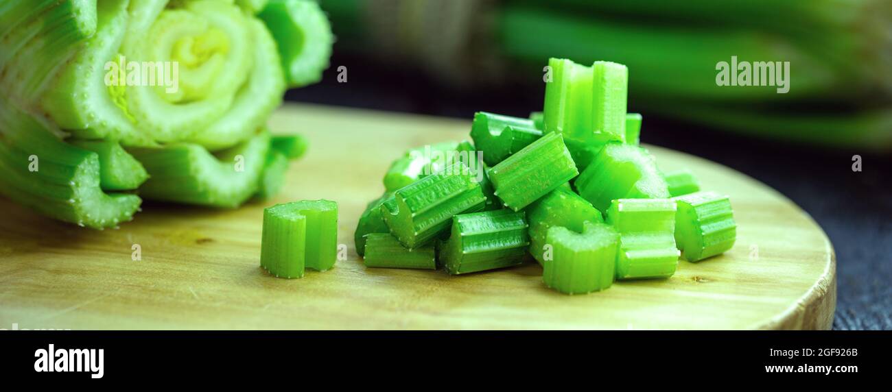 sliced celery, healthy cooking ingredient, sliced vegetable pieces ...