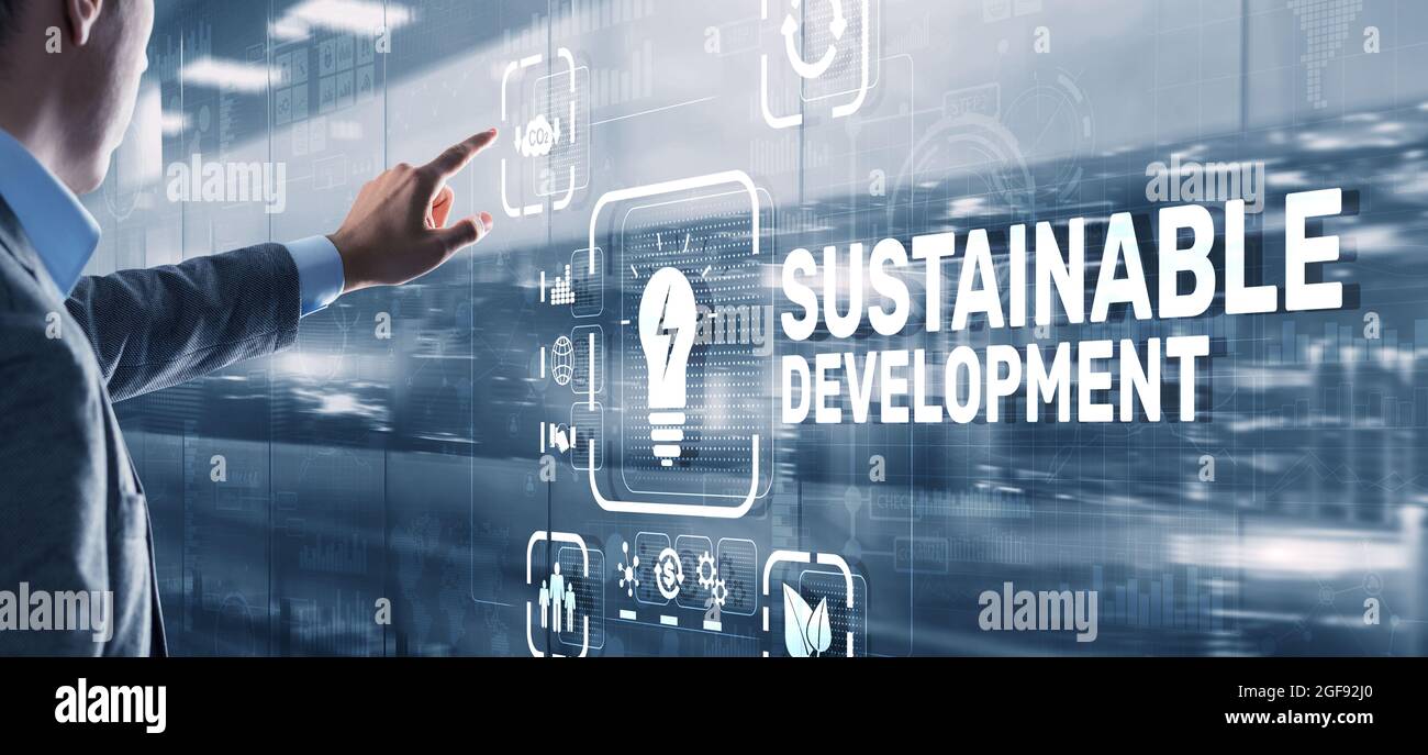 Sustainable Balanced Development. Balance between nature and science ...