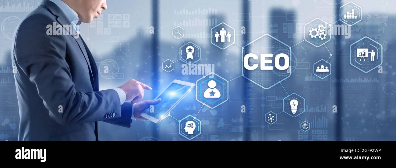 Chief Executive Officer. CEO business concept on virtual screen Stock ...