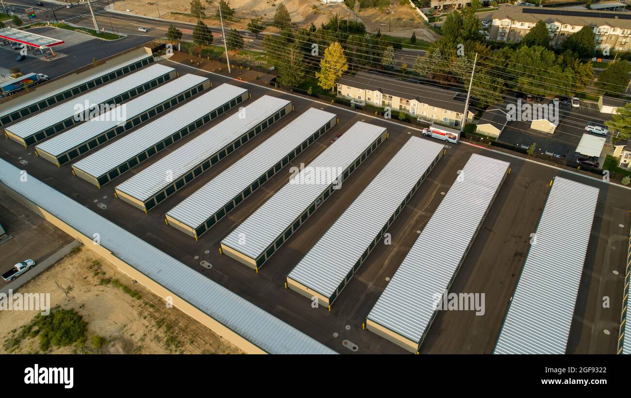 Aerial top view shot industrial hi-res stock photography and images - Alamy