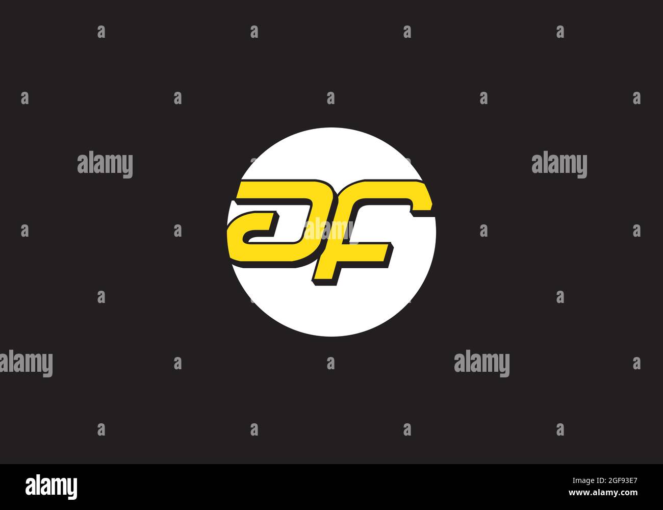 Initial AF Letter Logo With Creative Modern Business Typography Vector ...