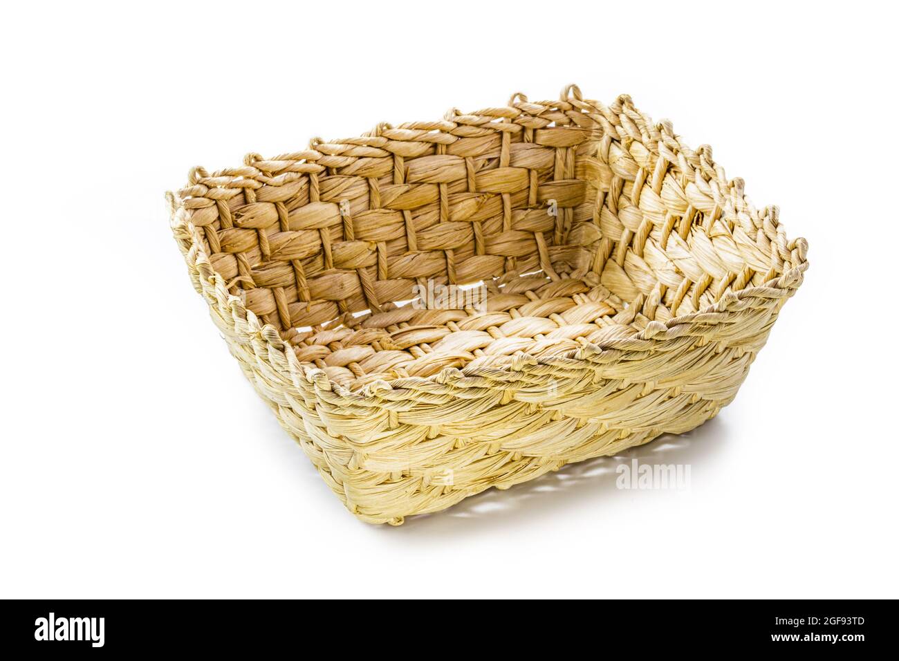 handmade straw basket made in brazil, decorative kitchen use Stock ...