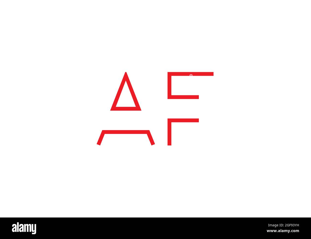Initial AF Letter Logo With Creative Modern Business Typography Vector ...