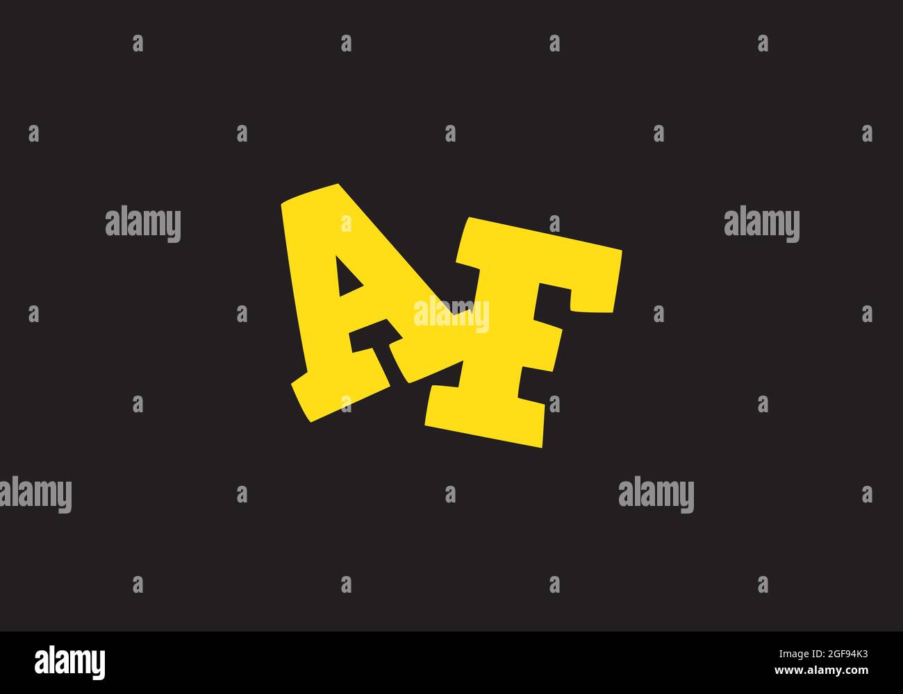 Initial AF Letter Logo With Creative Modern Business Typography Vector ...