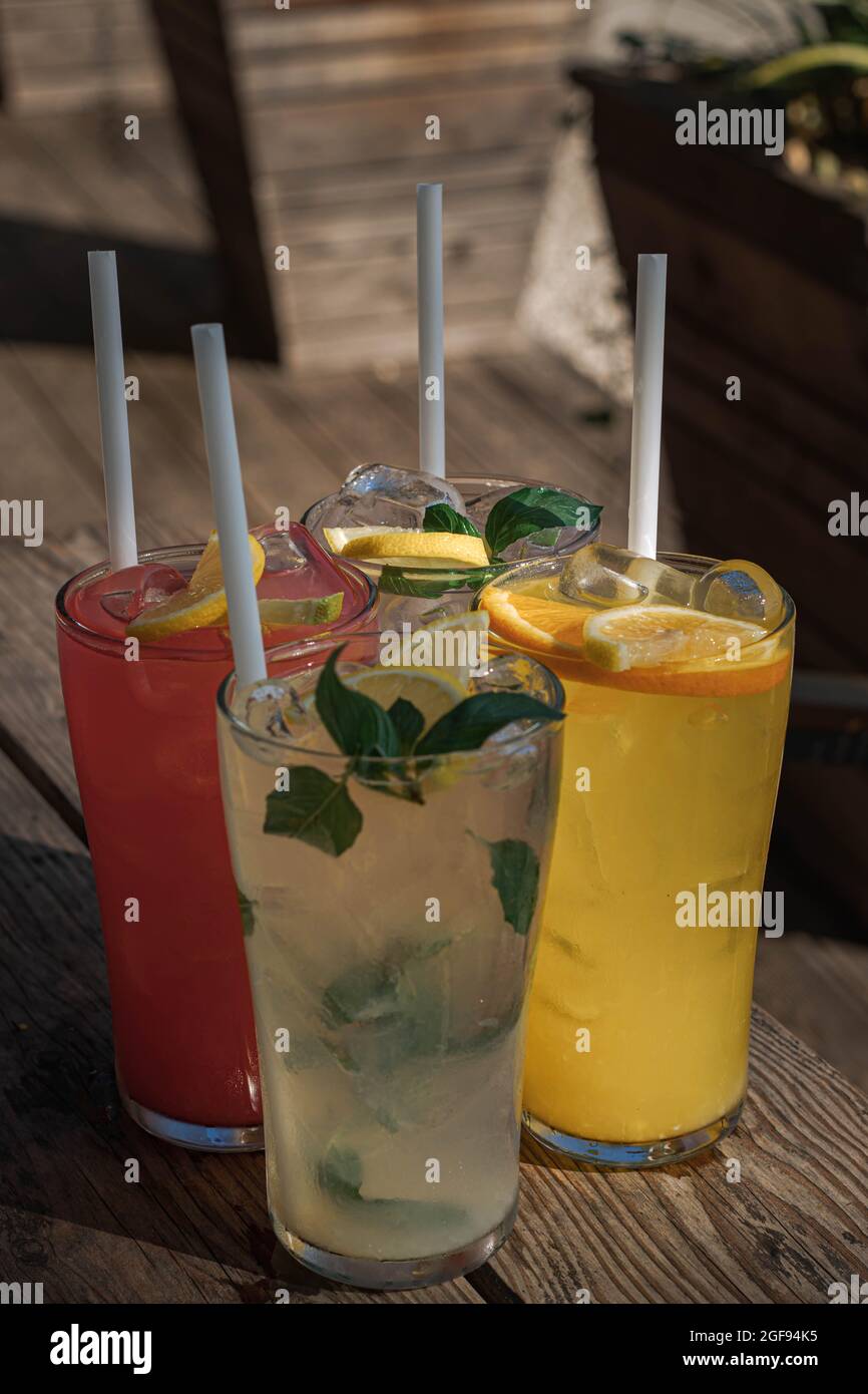 Refreshing summer drinks Stock Photo - Alamy