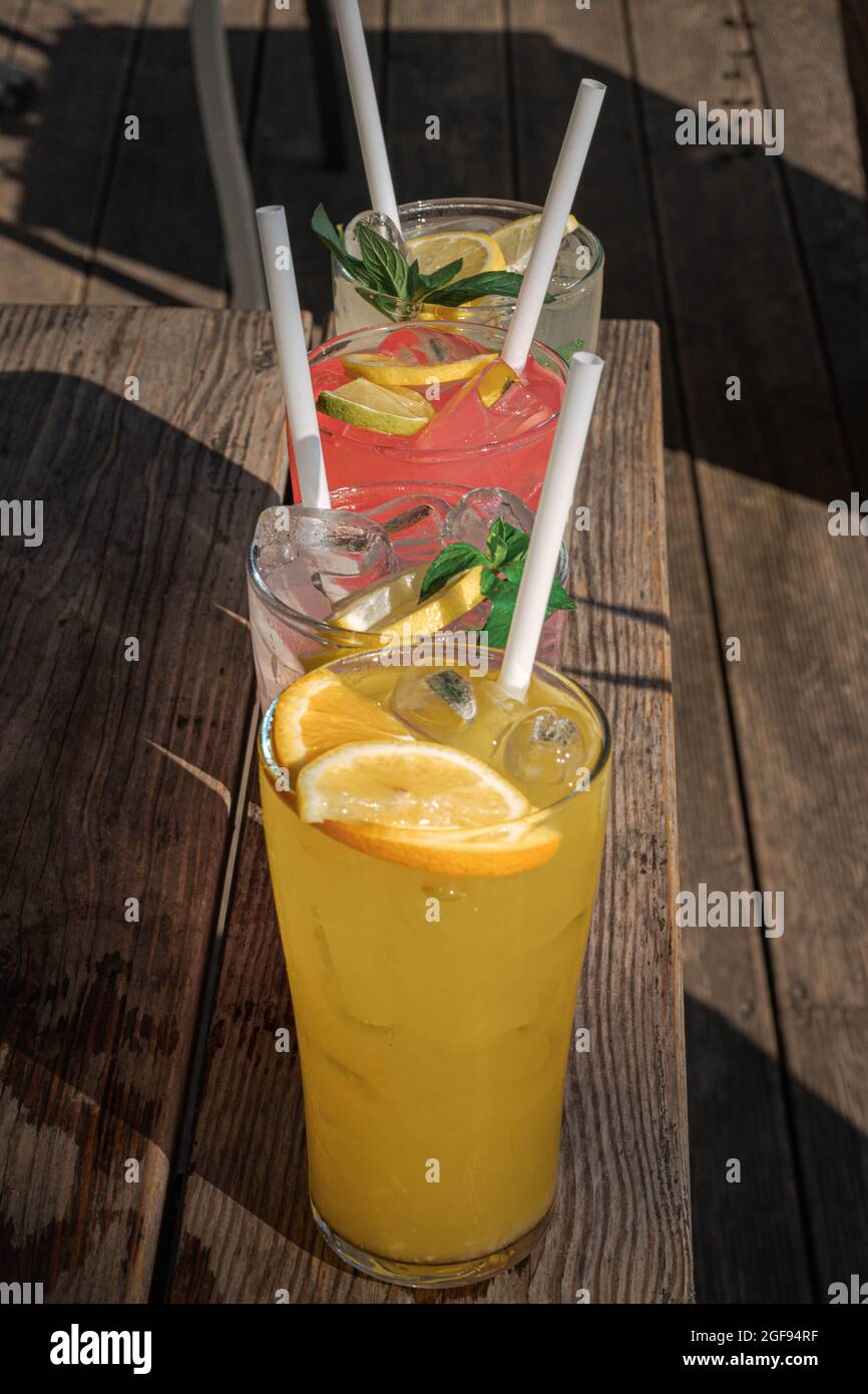 Refreshing summer drinks Stock Photo - Alamy