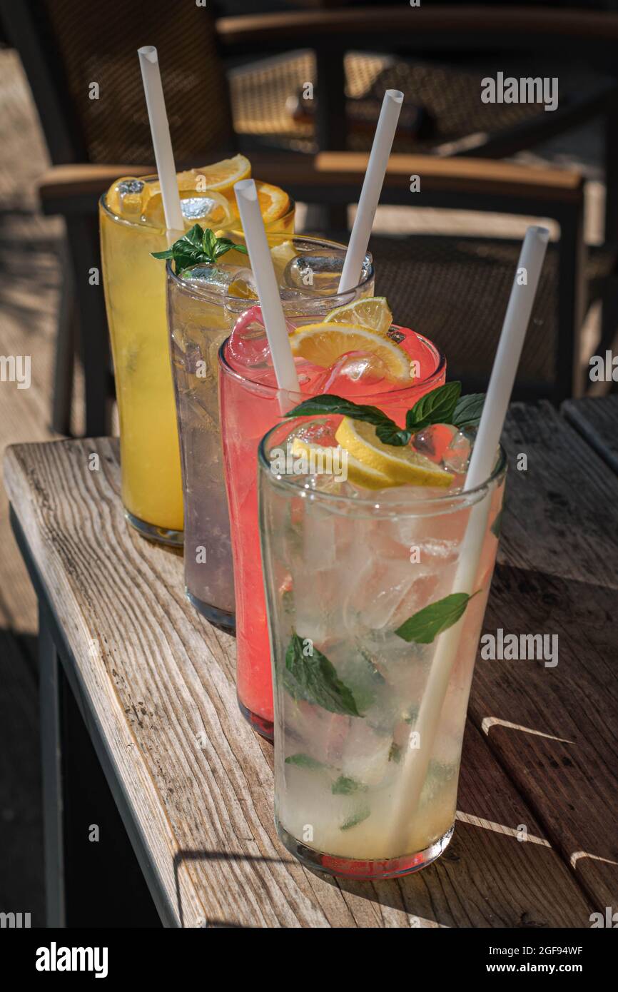 Refreshing summer drinks Stock Photo - Alamy