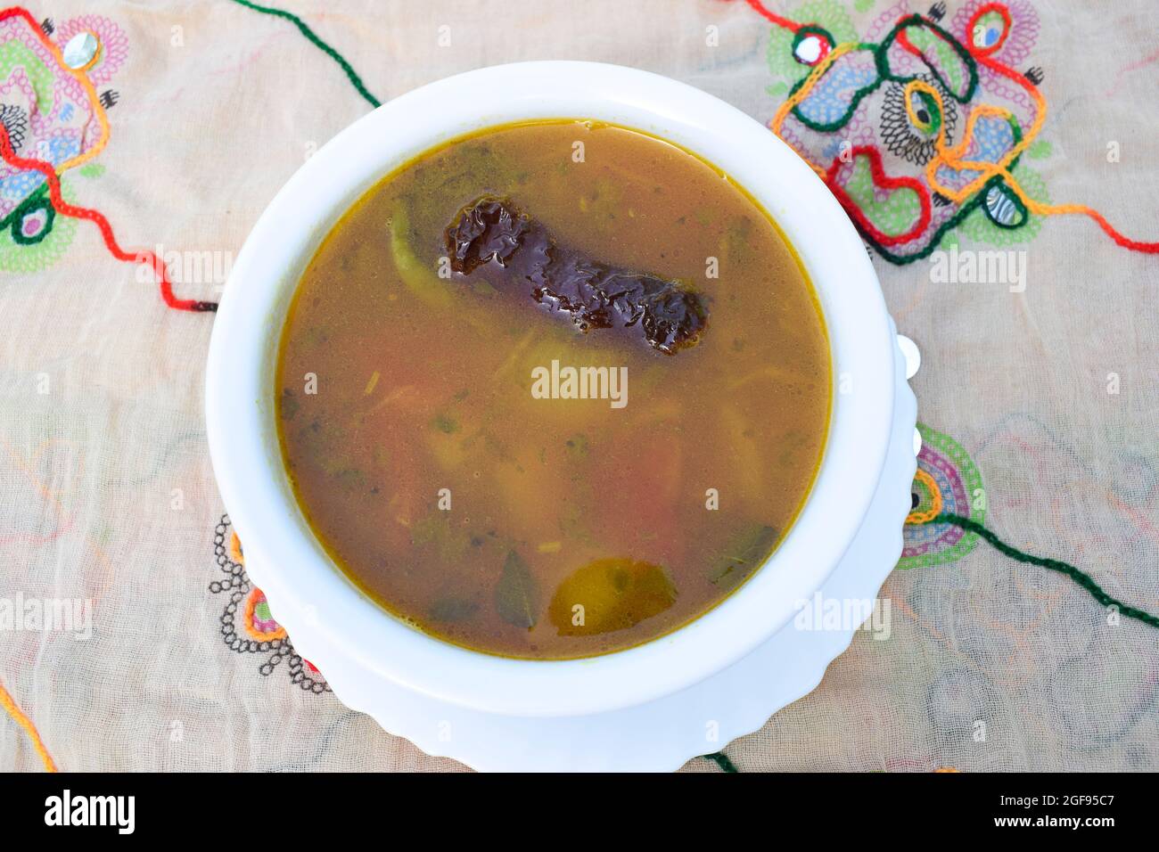 Tasty ugadi special traditional south indian dish called Kattu charu ...