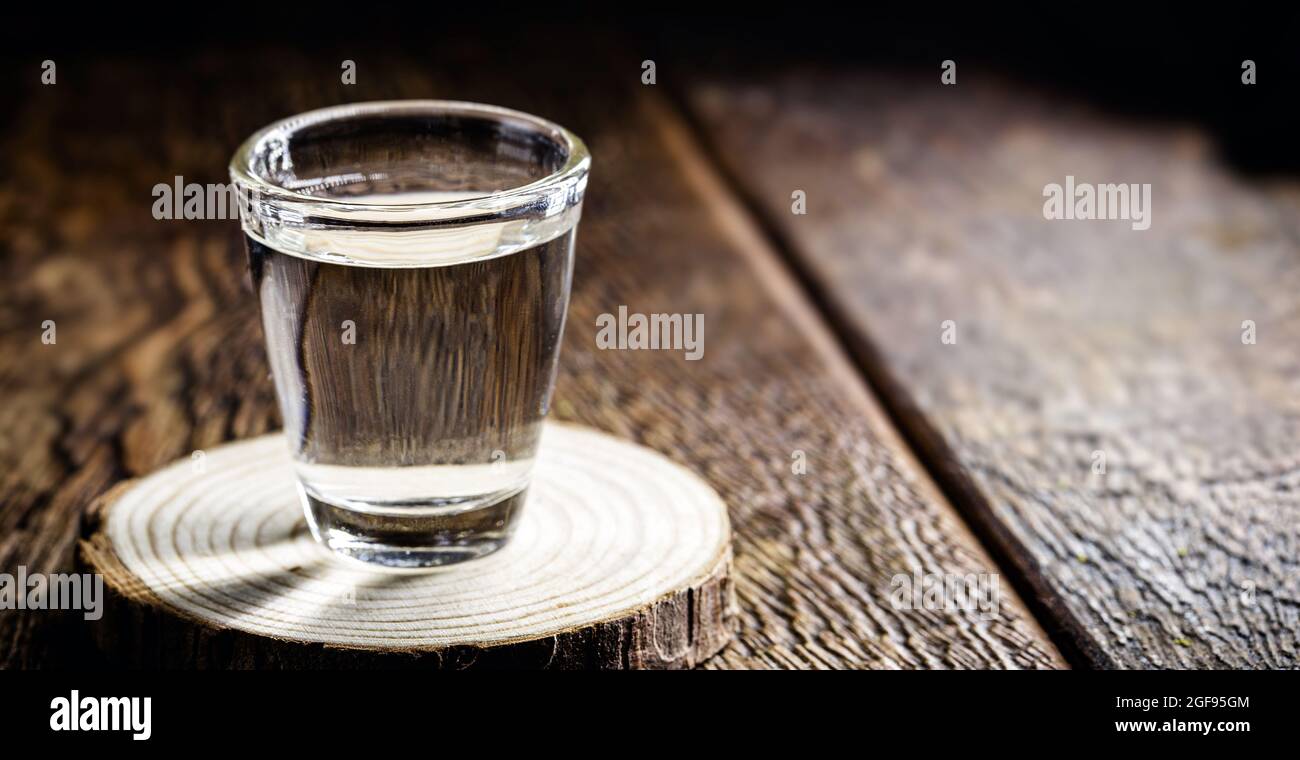silver tequila, variation of traditional mexican tequila, with copy ...