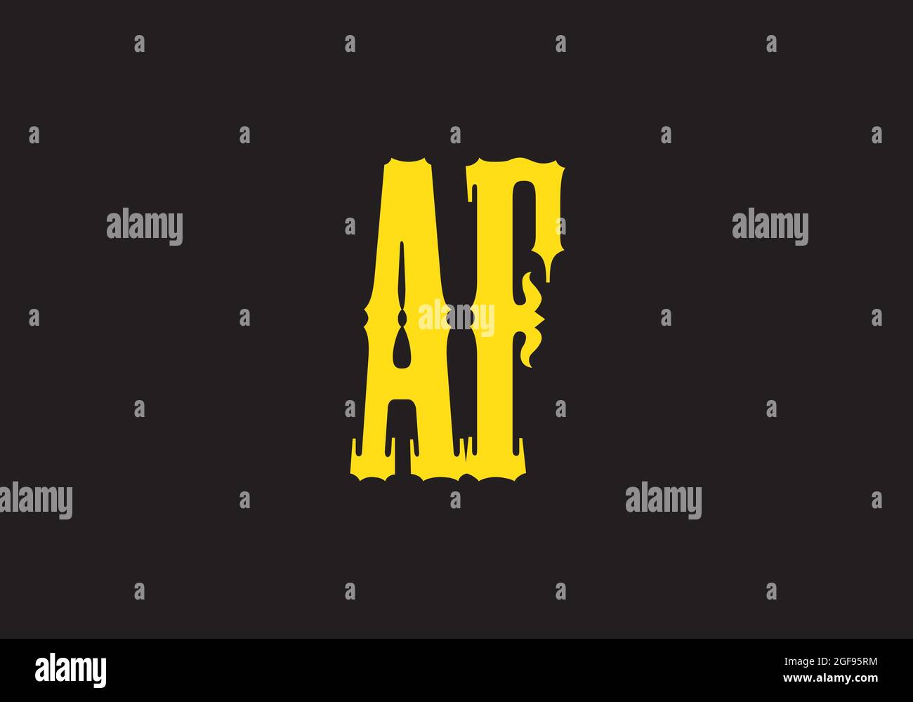 Initial AF Letter Logo With Creative Modern Business Typography Vector ...