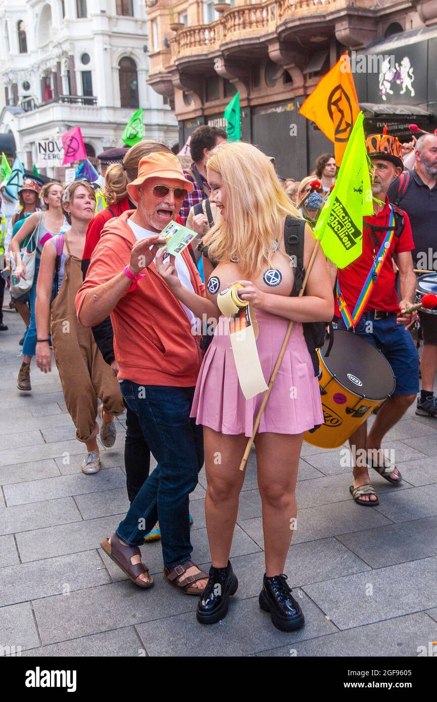 London, UK. 24th Aug, 2021. Laura Amherst 31 politics student from ...