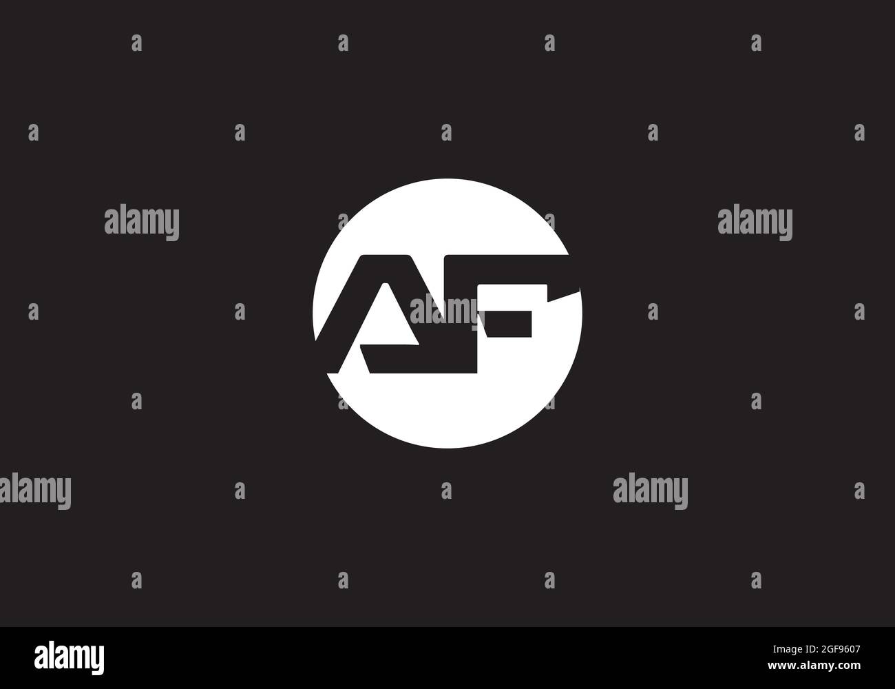 Initial AF Letter Logo With Creative Modern Business Typography Vector ...