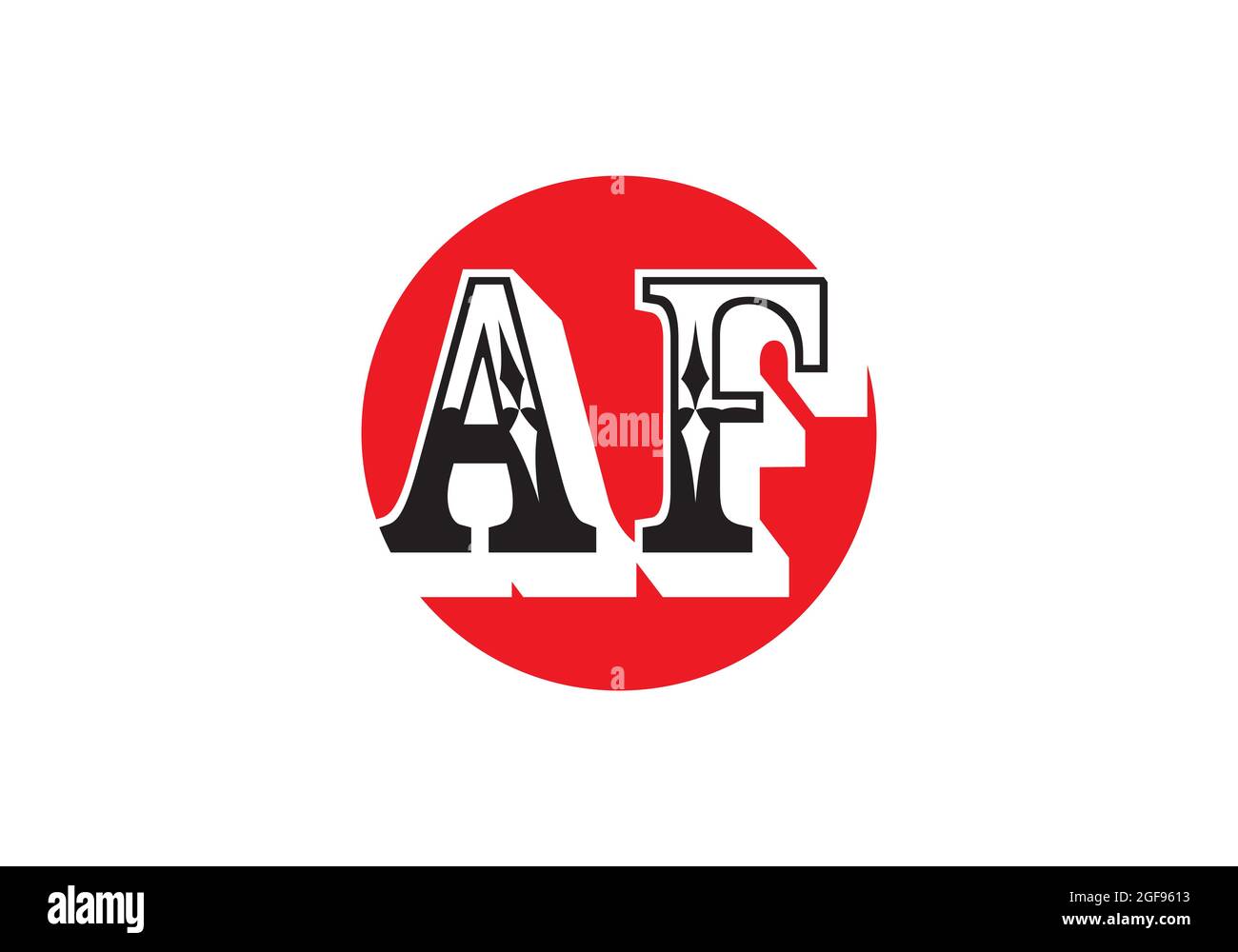 Initial AF Letter Logo With Creative Modern Business Typography Vector ...